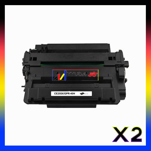 2 x Compatible HP 55X Black Toner Cartridge CE255X - 12,000 Pages| YYUDA