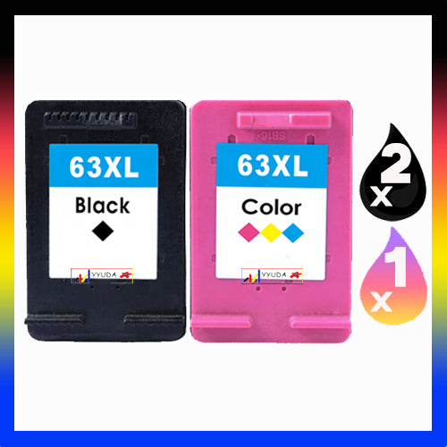 3 x Compatible HP 63XL High Yield Inkjet Cartridge F6U64AA + F6U63AA ...
