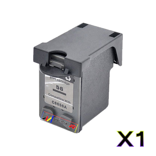 1 x Compatible HP 56 Black Inkjet Cartridge C6656AA| YYUDA